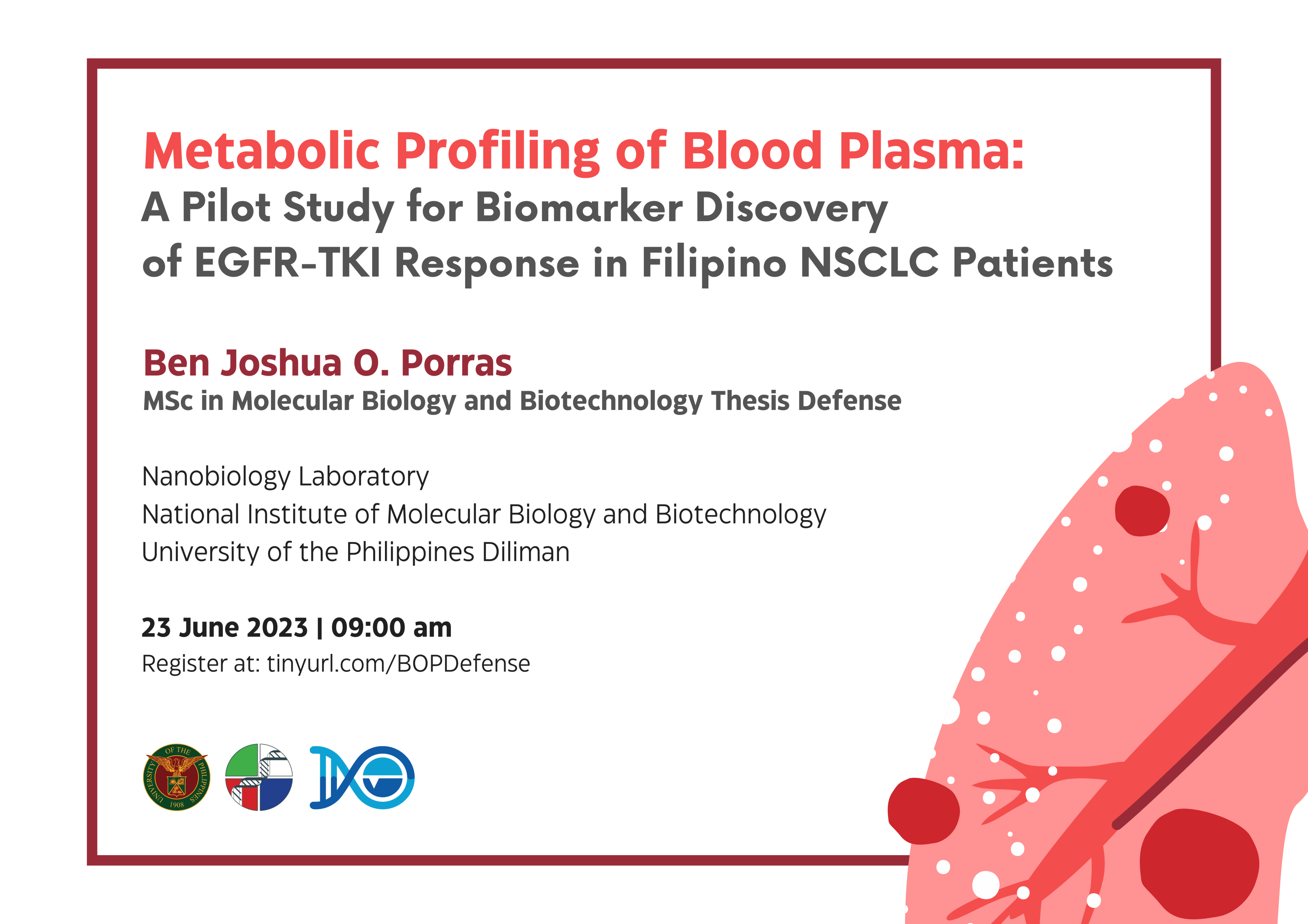 MS Thesis Defense: Ben Joshua Porras - NIMBB Website